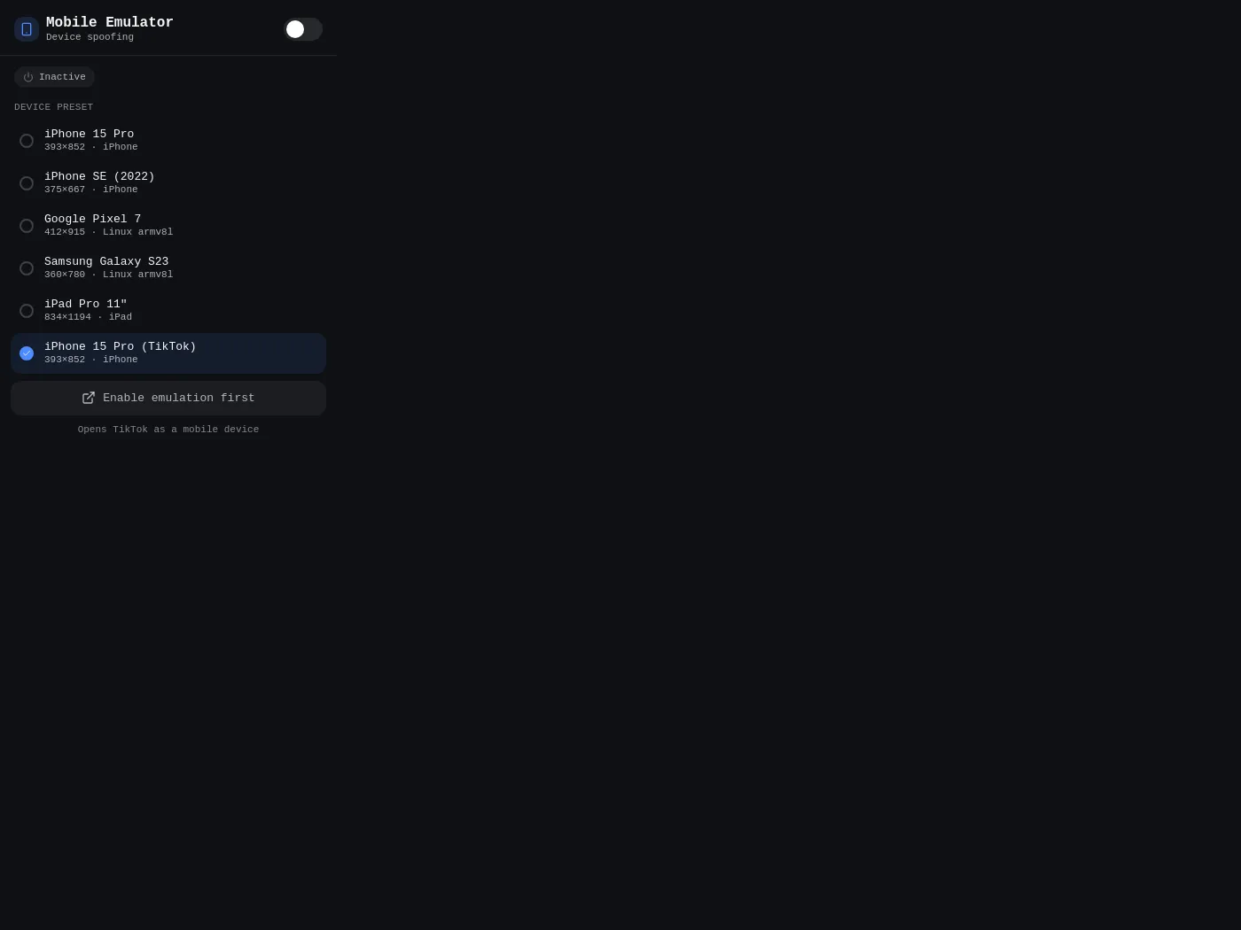 Mobile Emu Extension