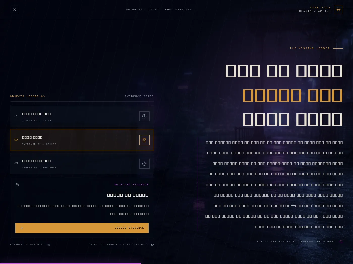 Neon Ledger Mystery