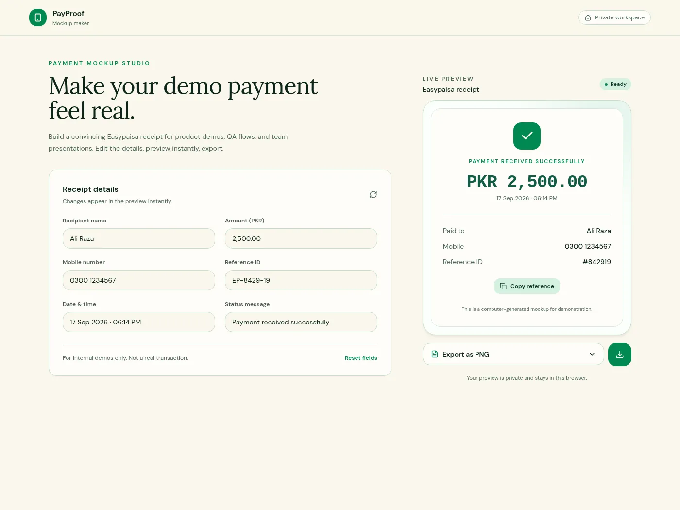 Easypaisa Mockup Maker