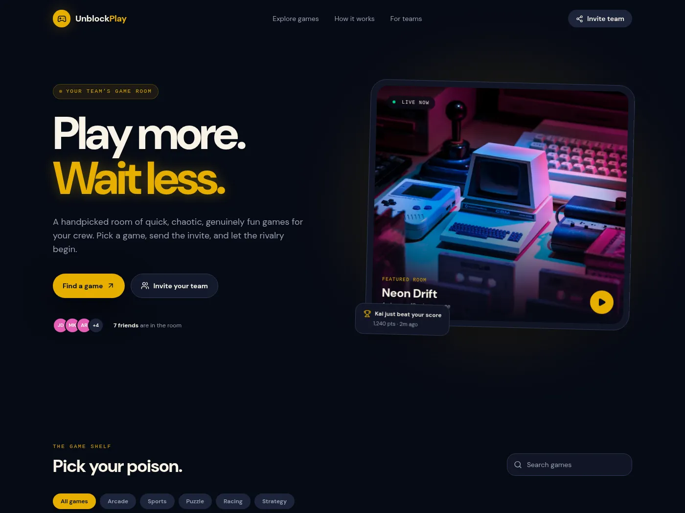 UnblockPlay Hub