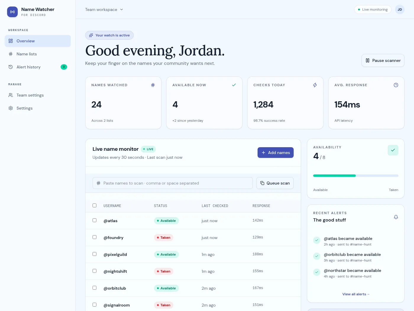 Discord Name Watcher