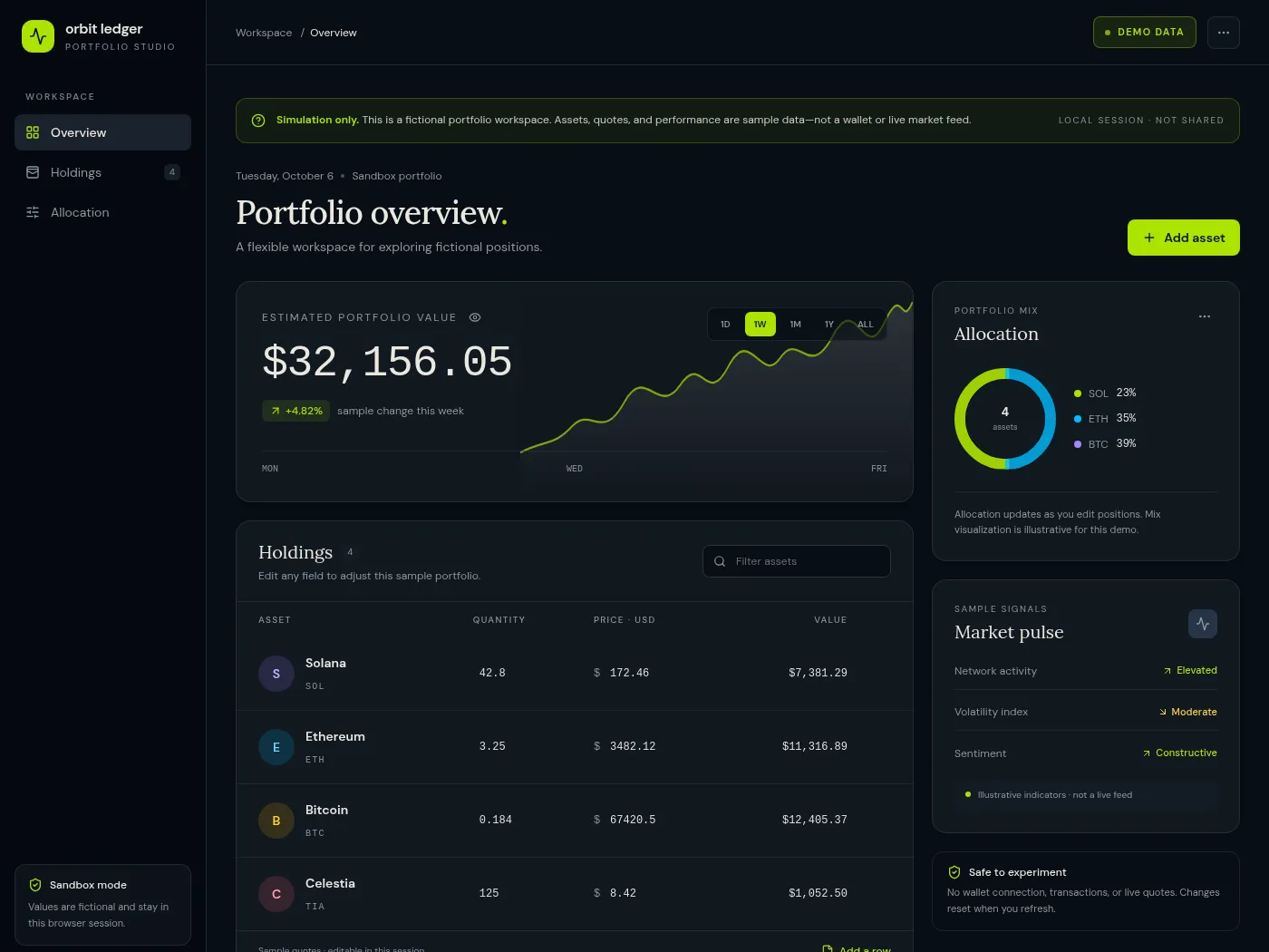 Phantom UI Wallet Demo
