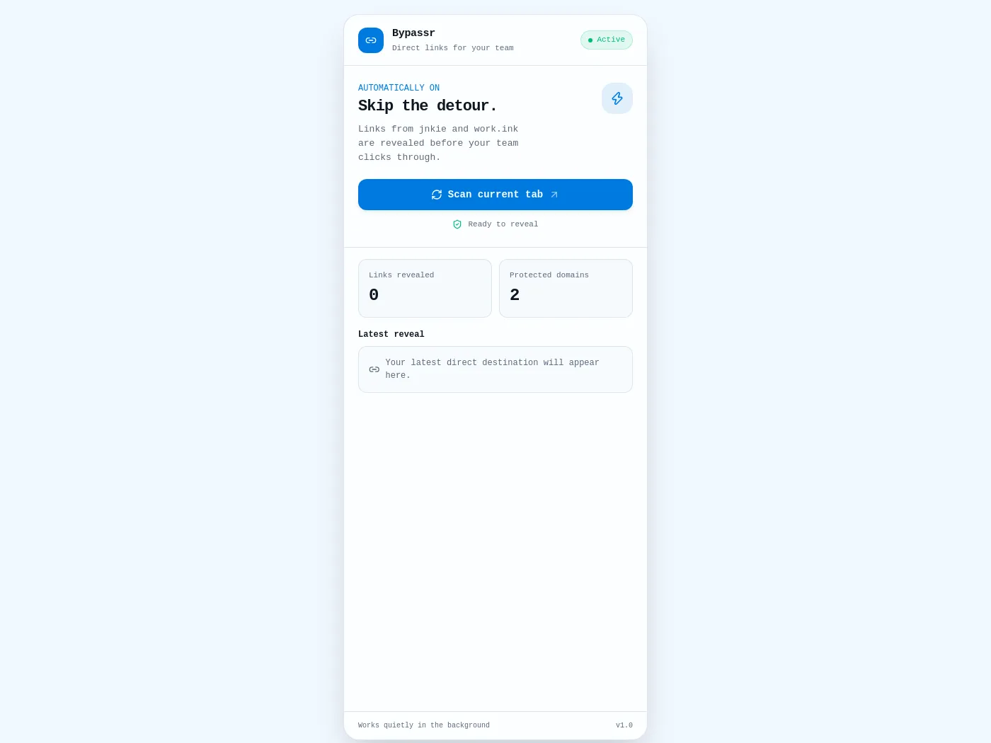 Link Shortener Bypassr