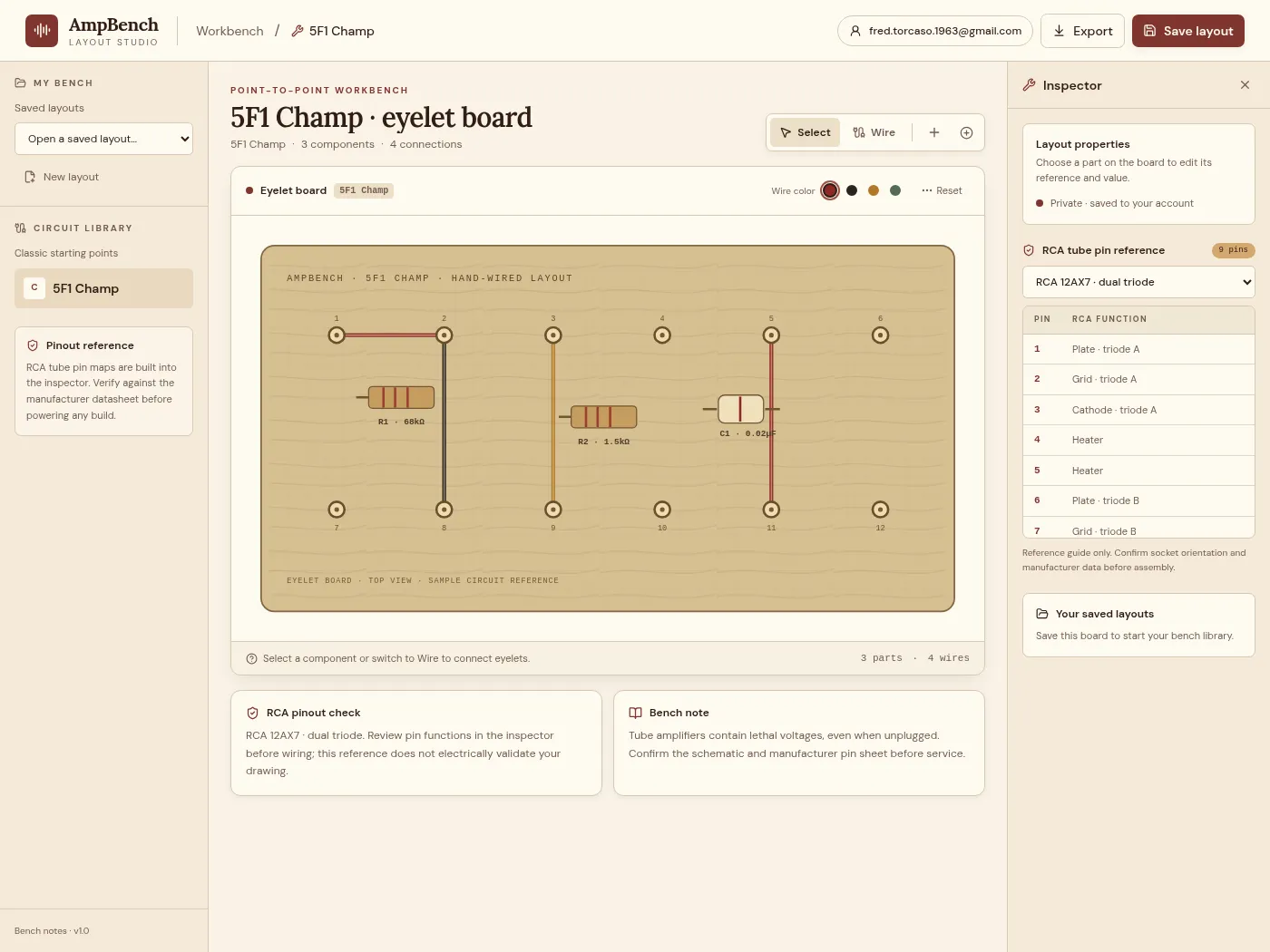TubeAmp Layout Maker