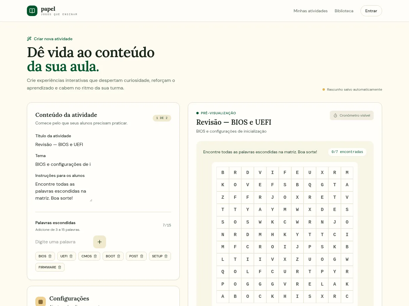 Papel EduGames Platform