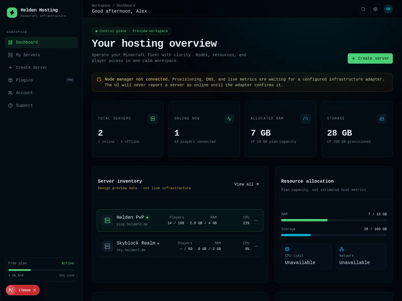 Helden Hosting Platform