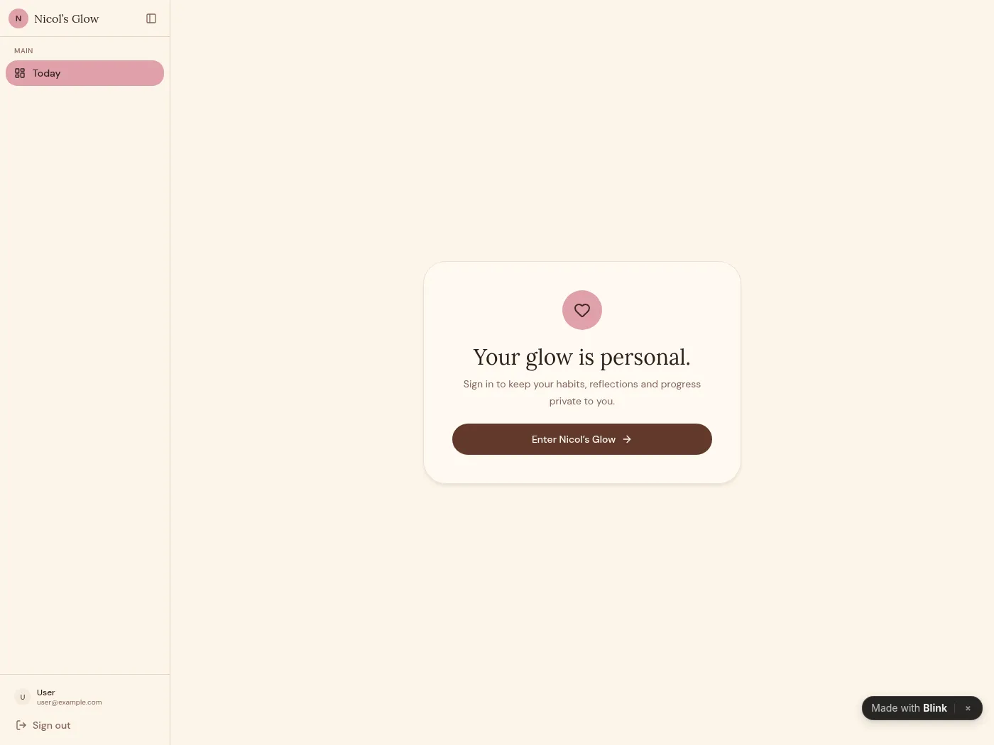 Nicol’s Glow Wellness App