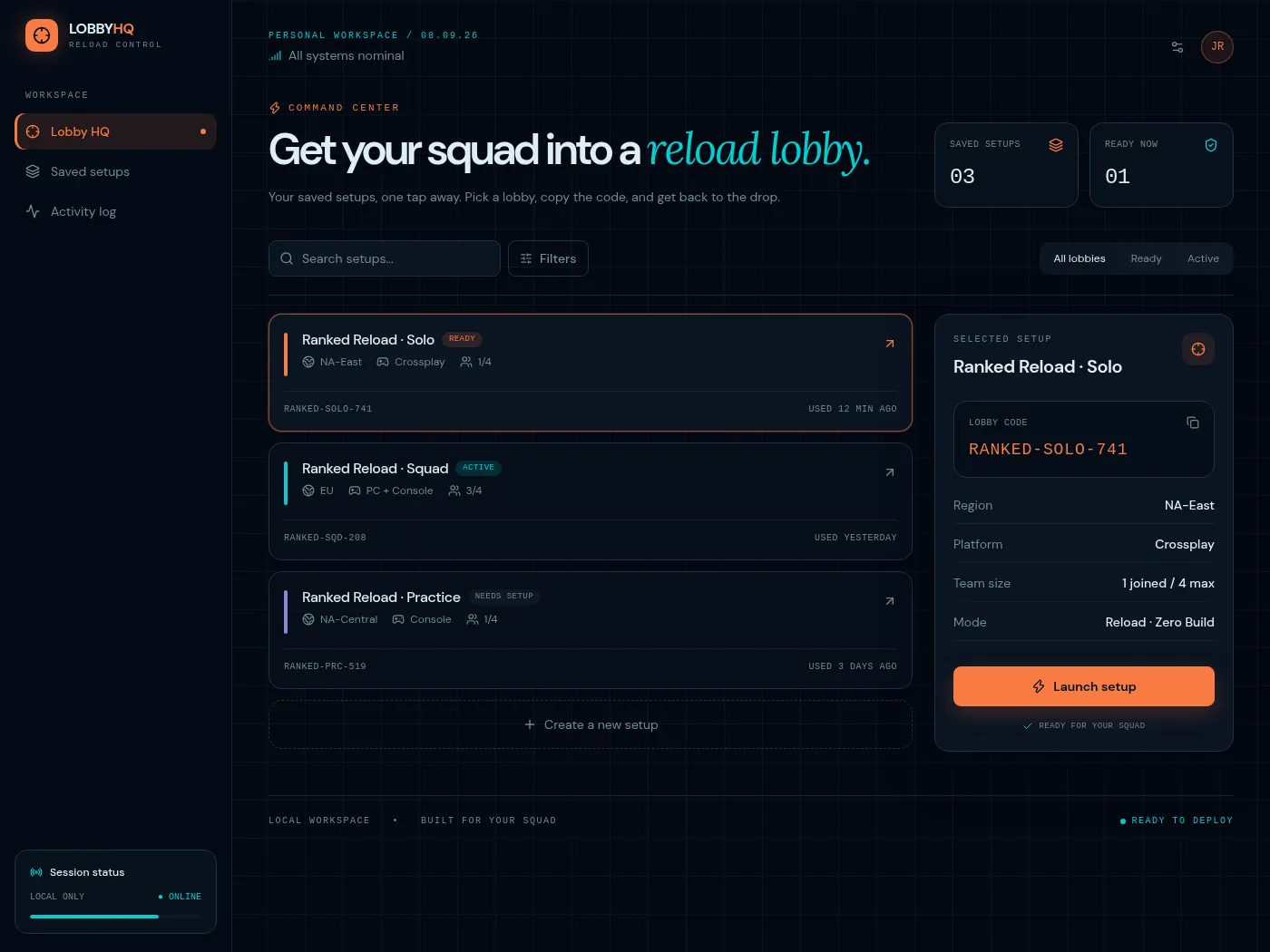 Fortnite Lobby Manager