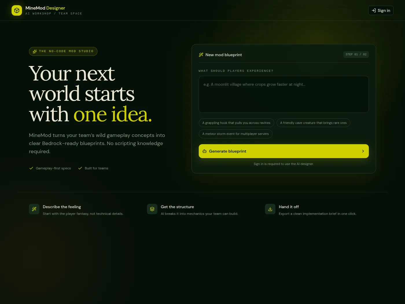 MineMod Designer AI