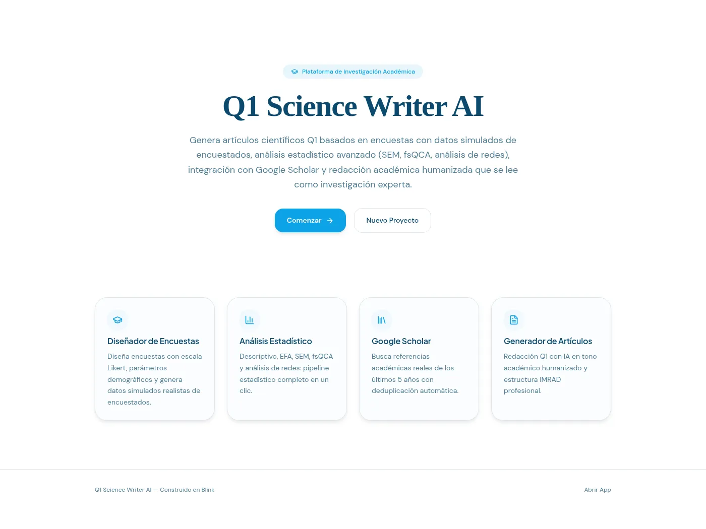 Q1 Science Writer AI