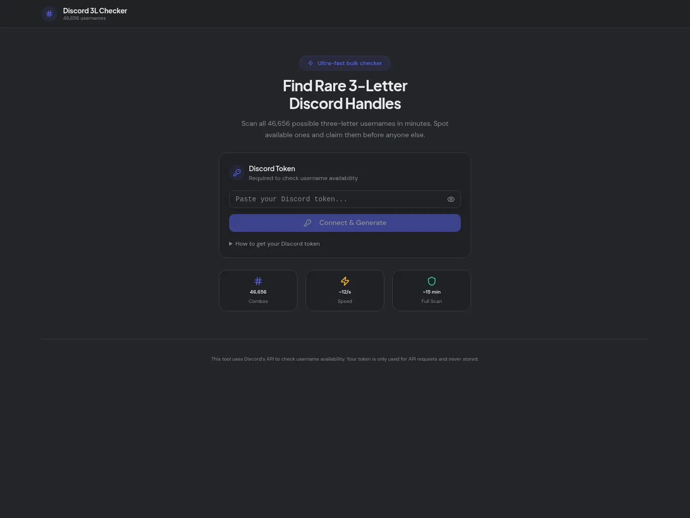 Discord 3-Letter Checker