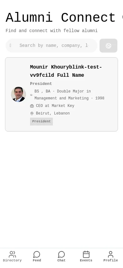 Alumni Connect App