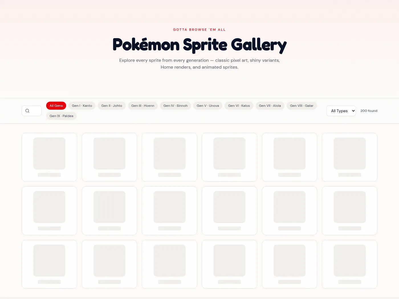 Pokémon Sprite Gallery