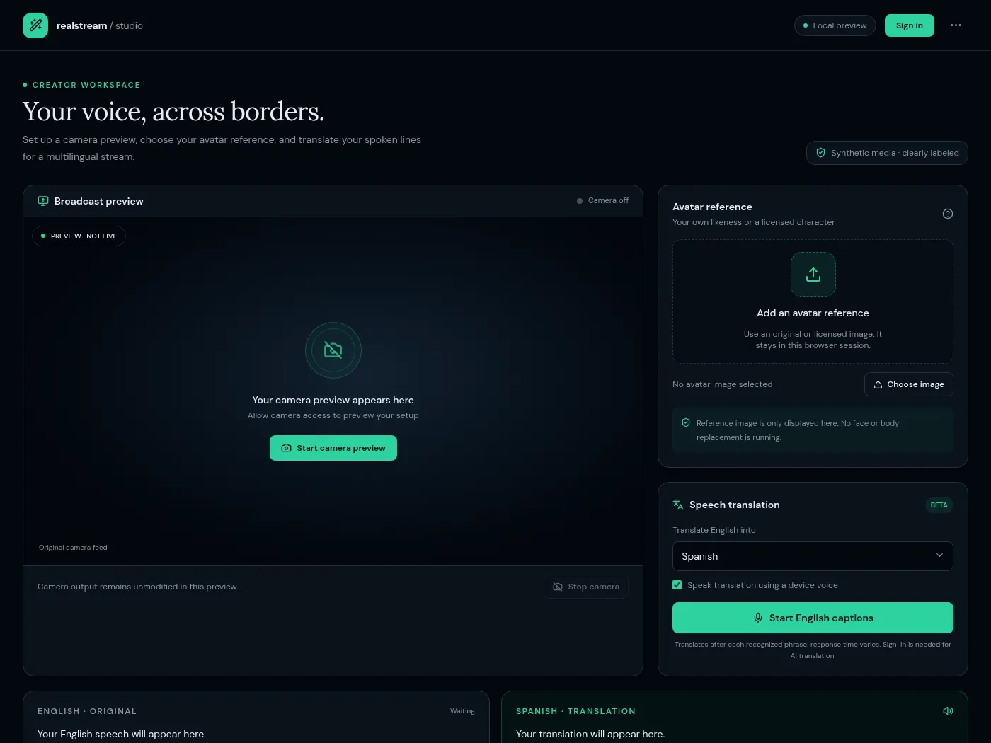 RealStream Identity Swap