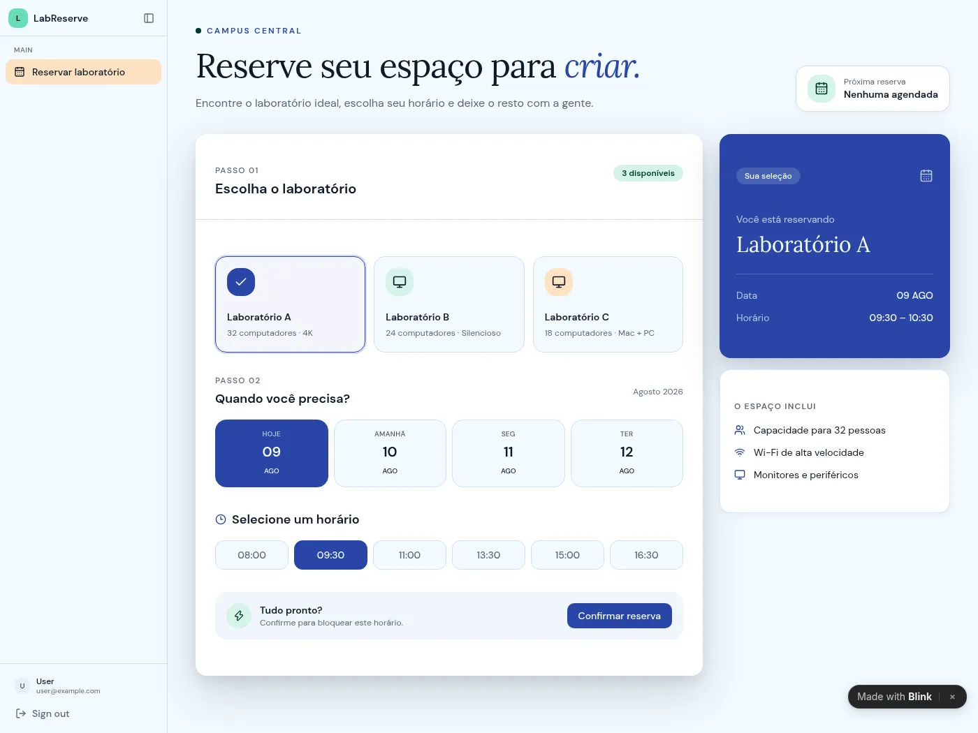 LabBooking App
