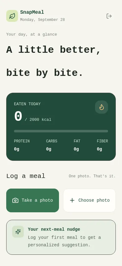SnapMeal Nutrition Tracker