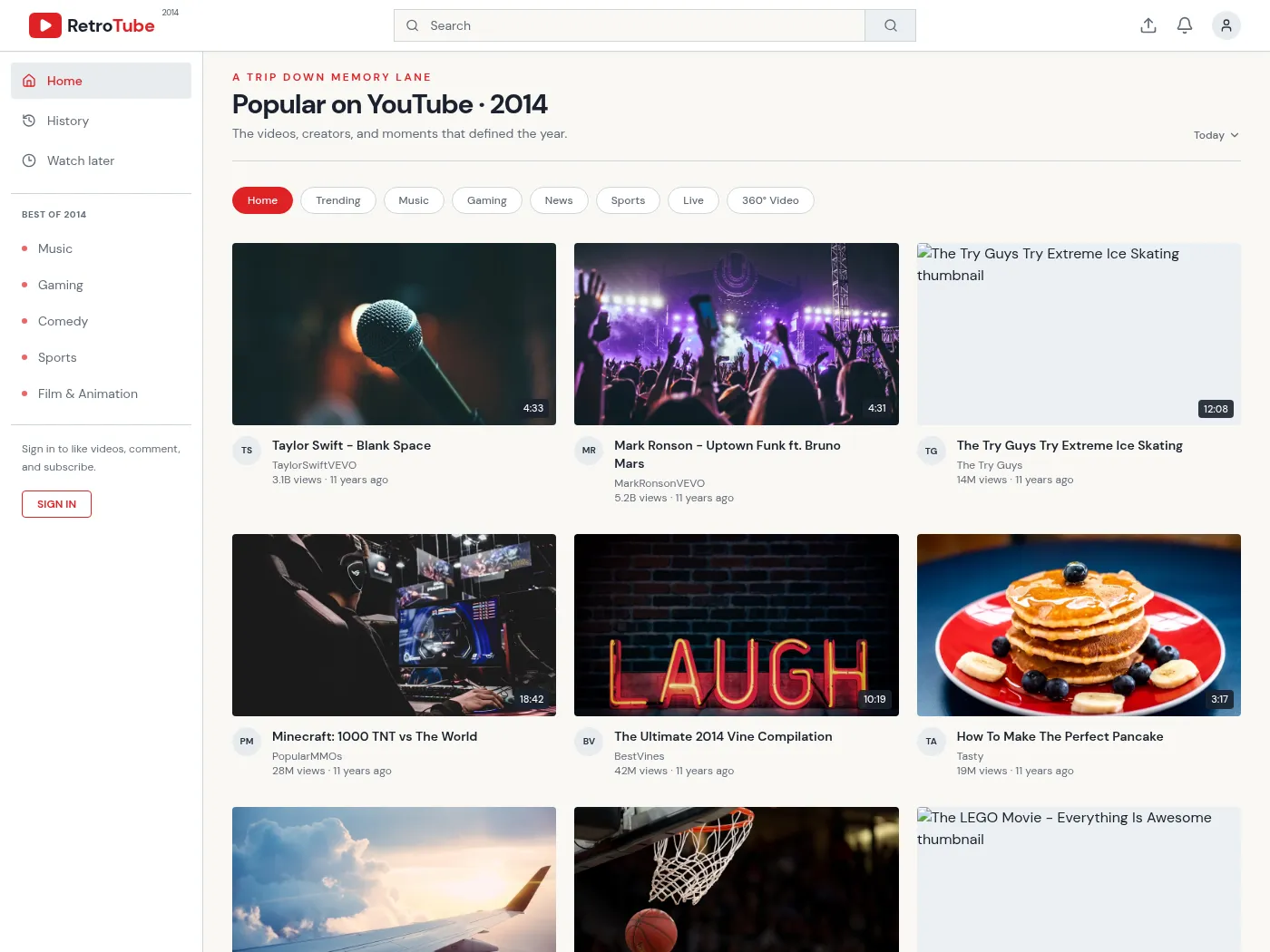 RetroTube 2014