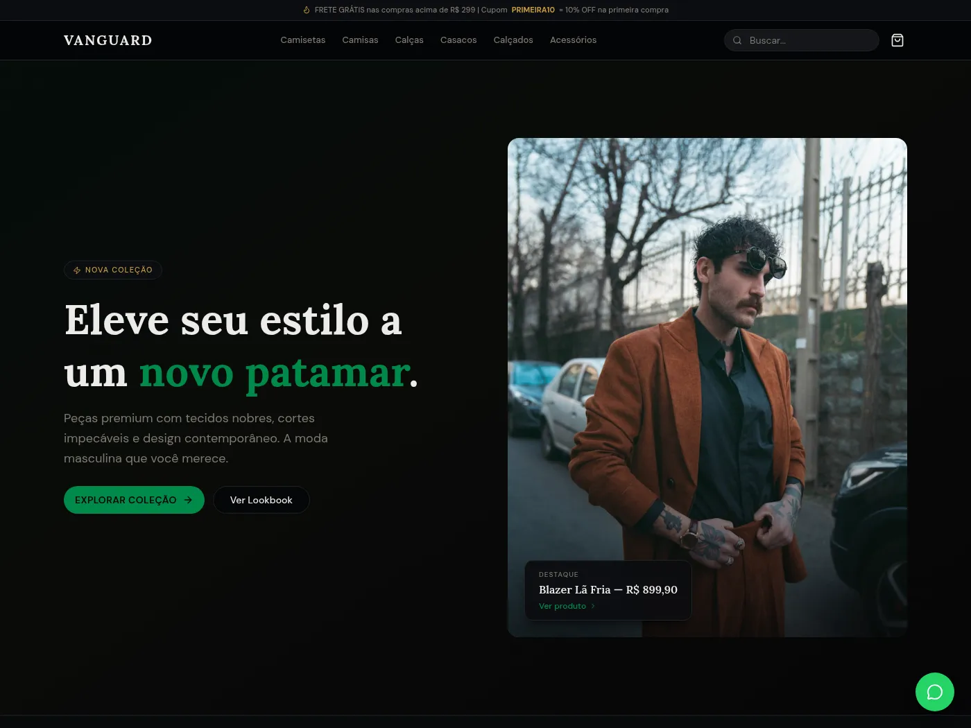 Moda Masculina Nova Era