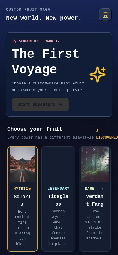 Custom Blox Fruits Adventure