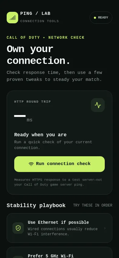 COD Ping Booster