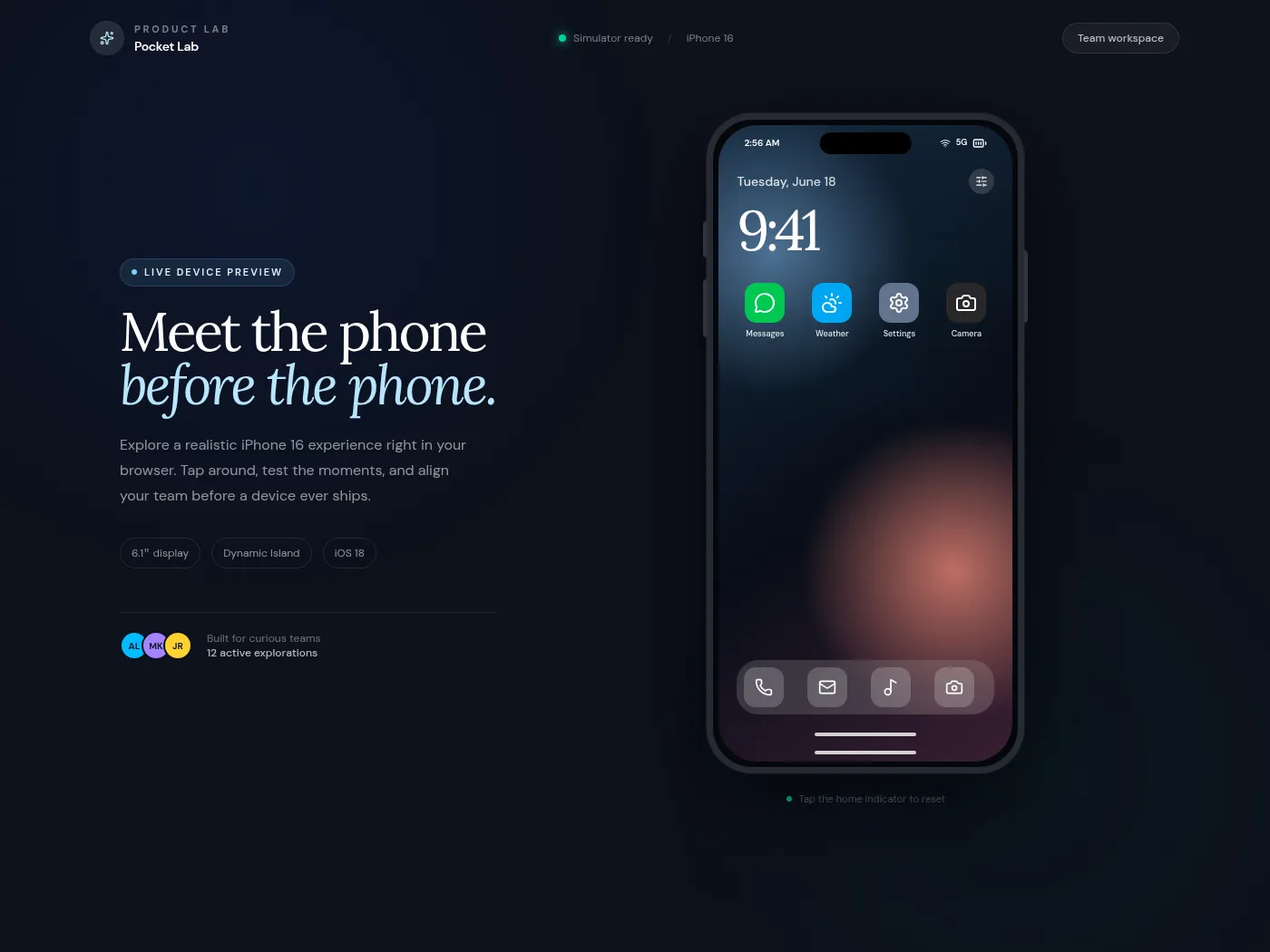 iPhone 16 Web Simulator