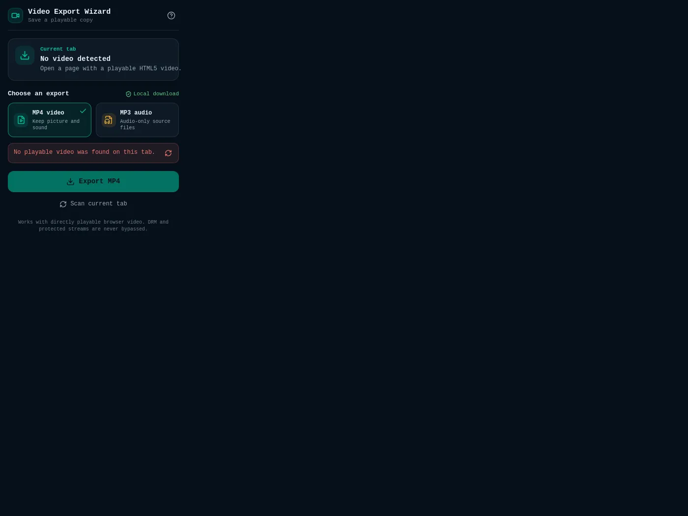 Video Export Wizard