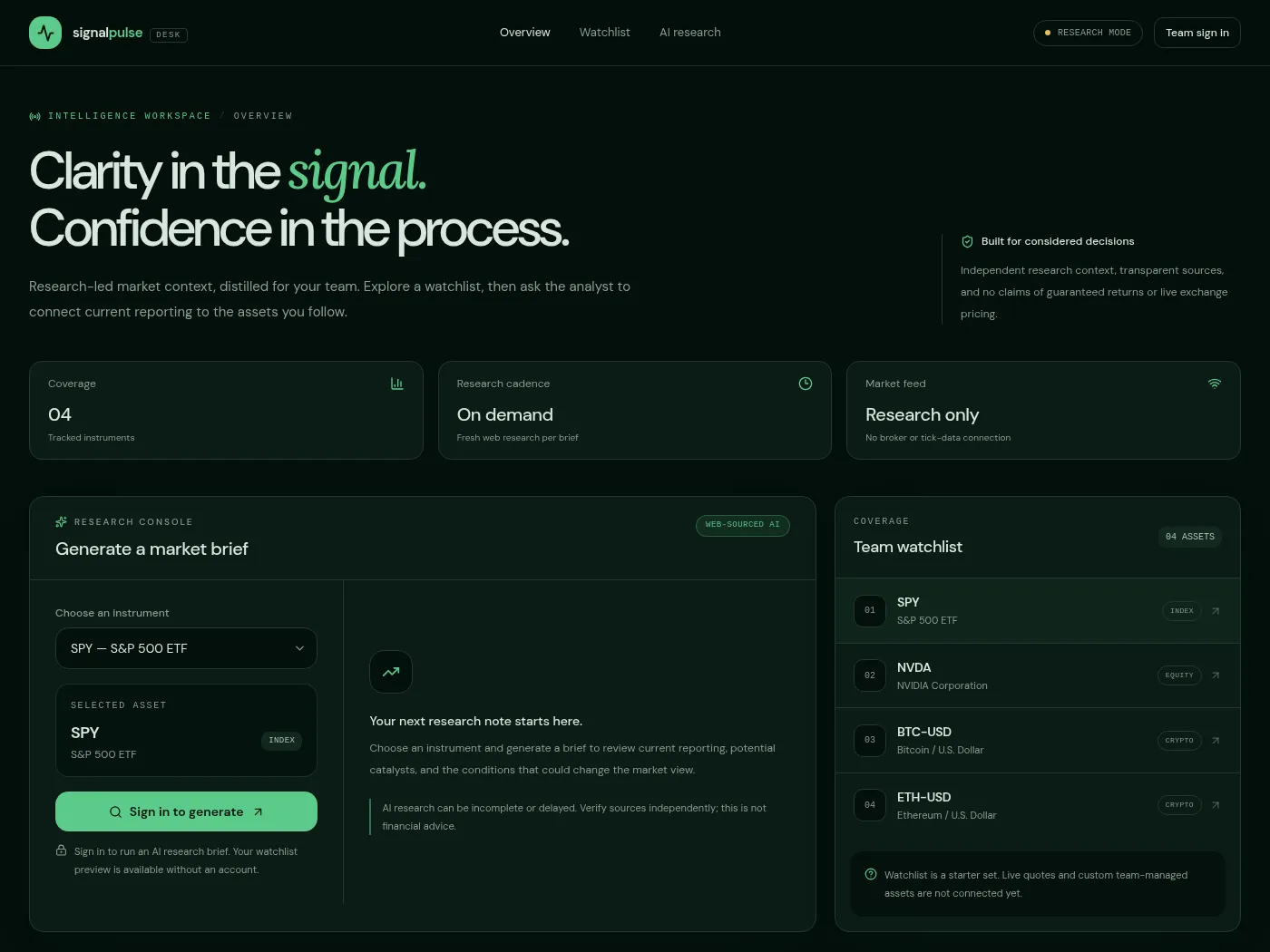 SignalPulse AI Platform