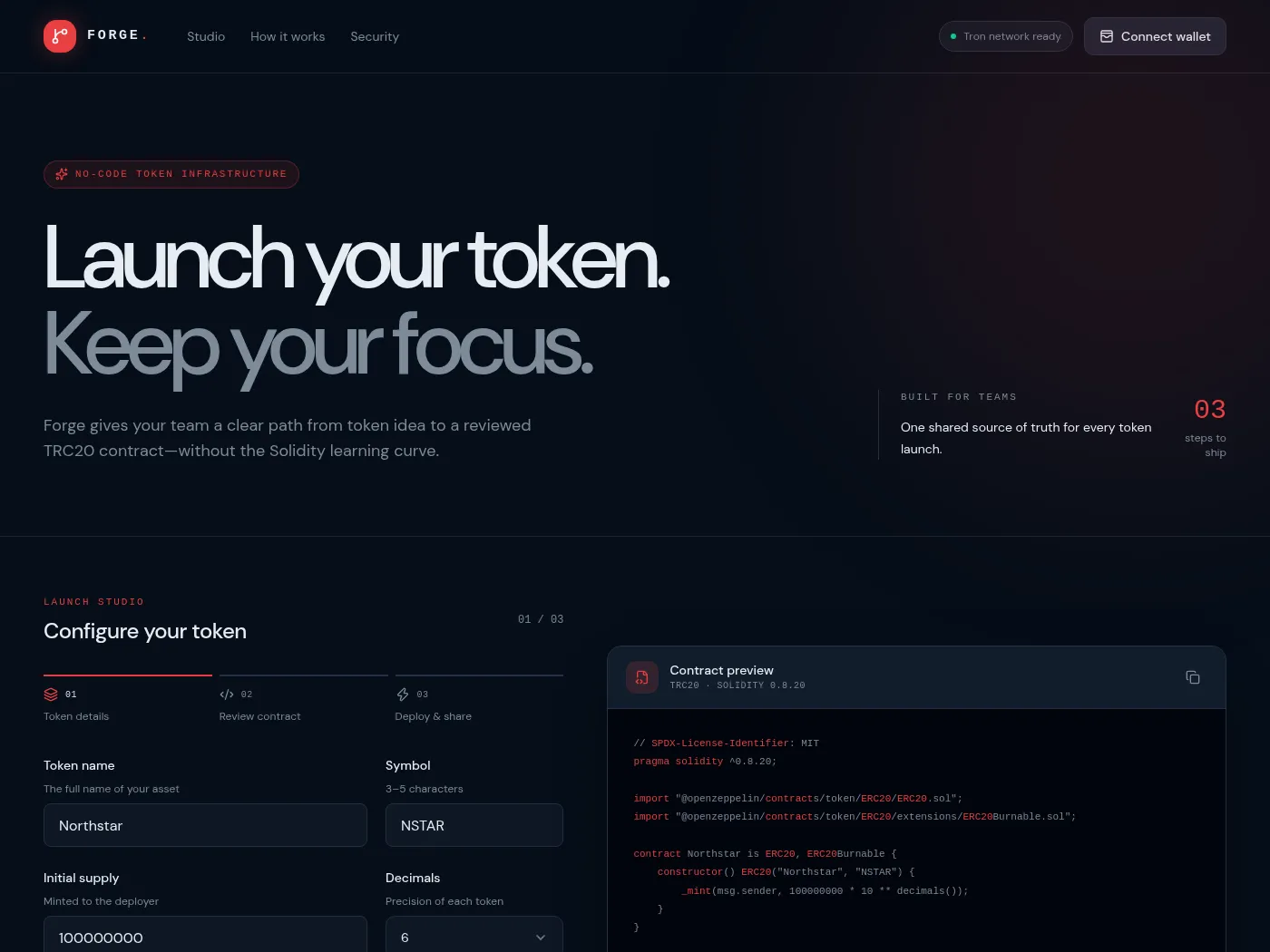 No-Code Tron Token Maker