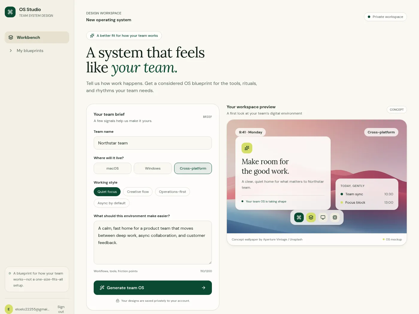 AI OS Designer