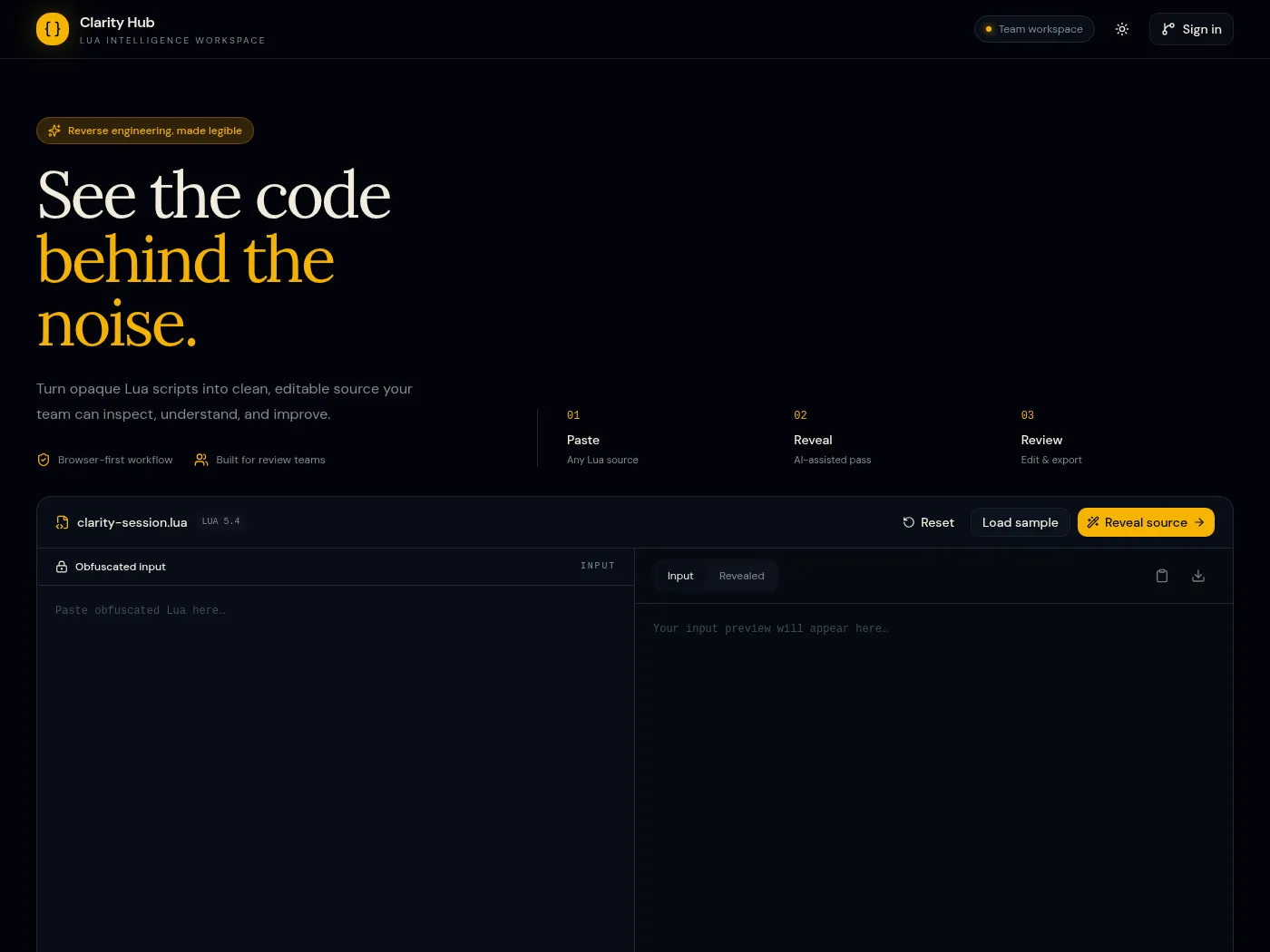 LuaScript Clarity Hub