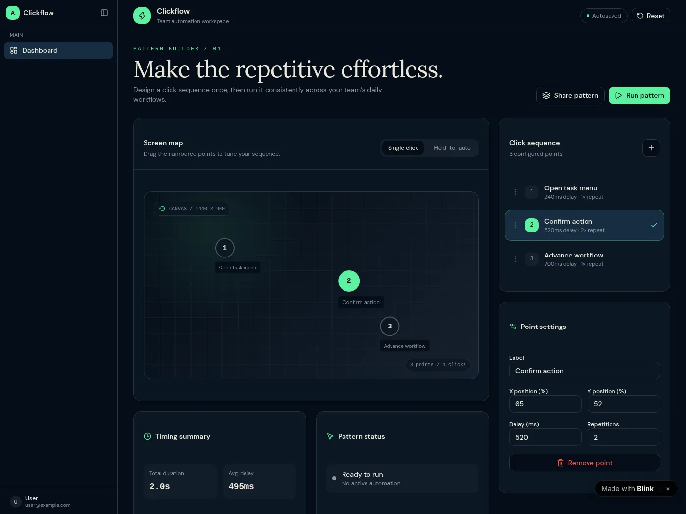 AutoClick Web Controller