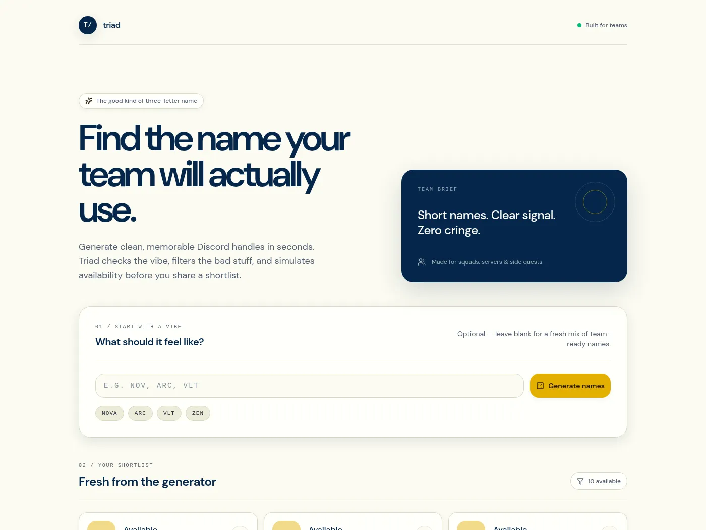 Discord Name Generator