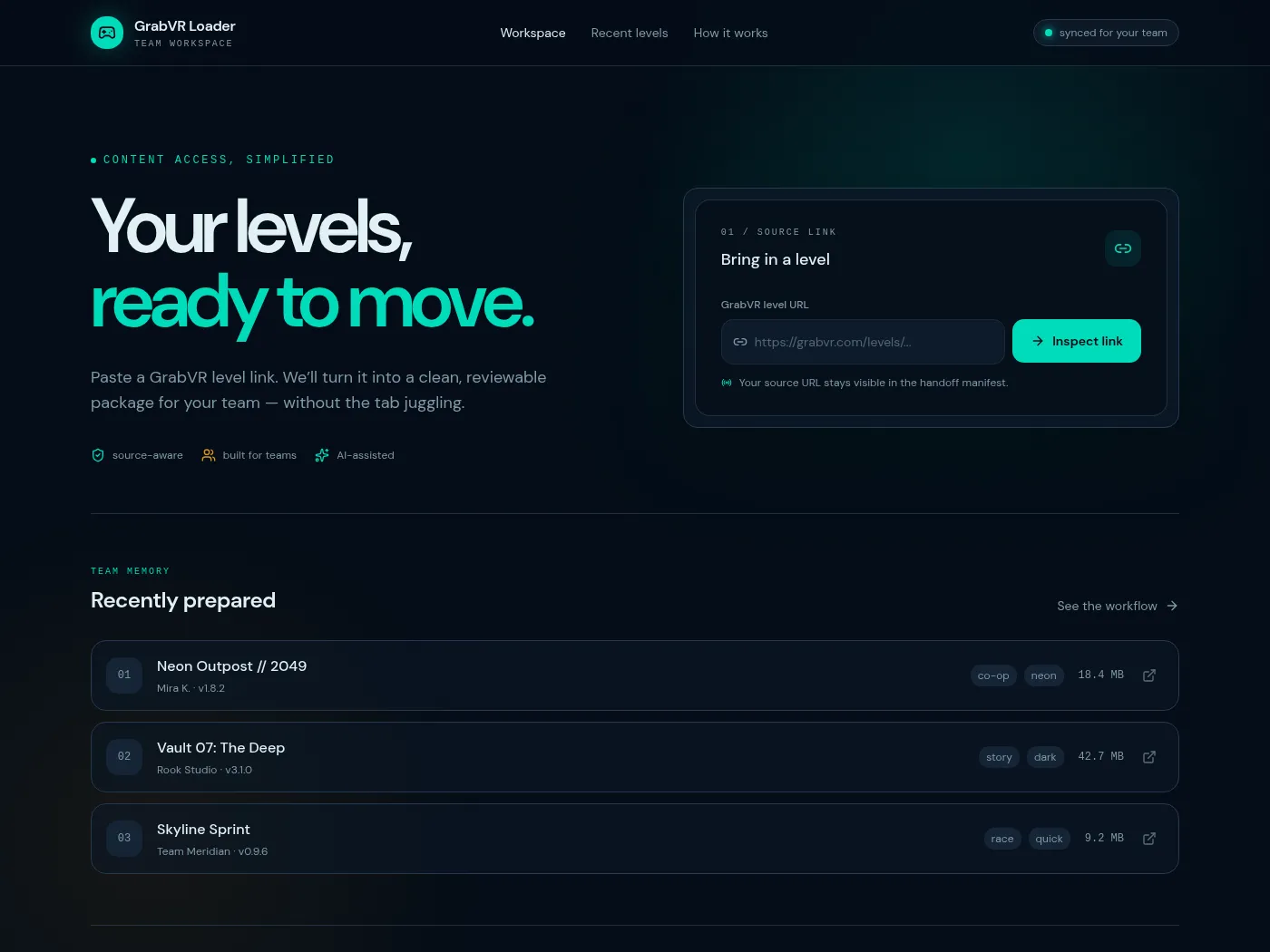 GrabVR Level Loader