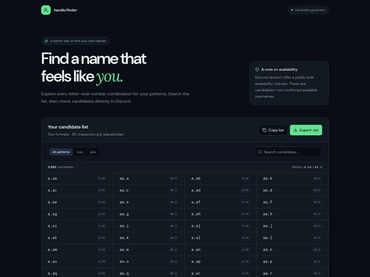 Discord Username Finder