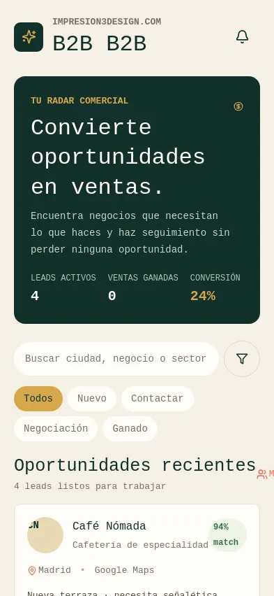 B2B Lead Finder App