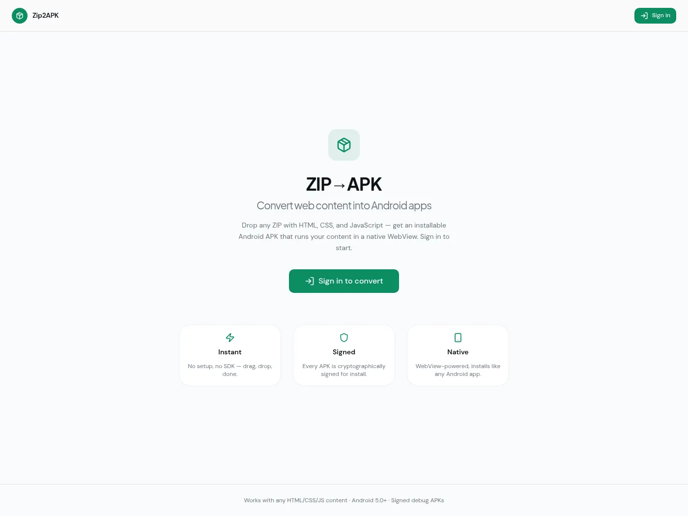 Zip2APK Converter