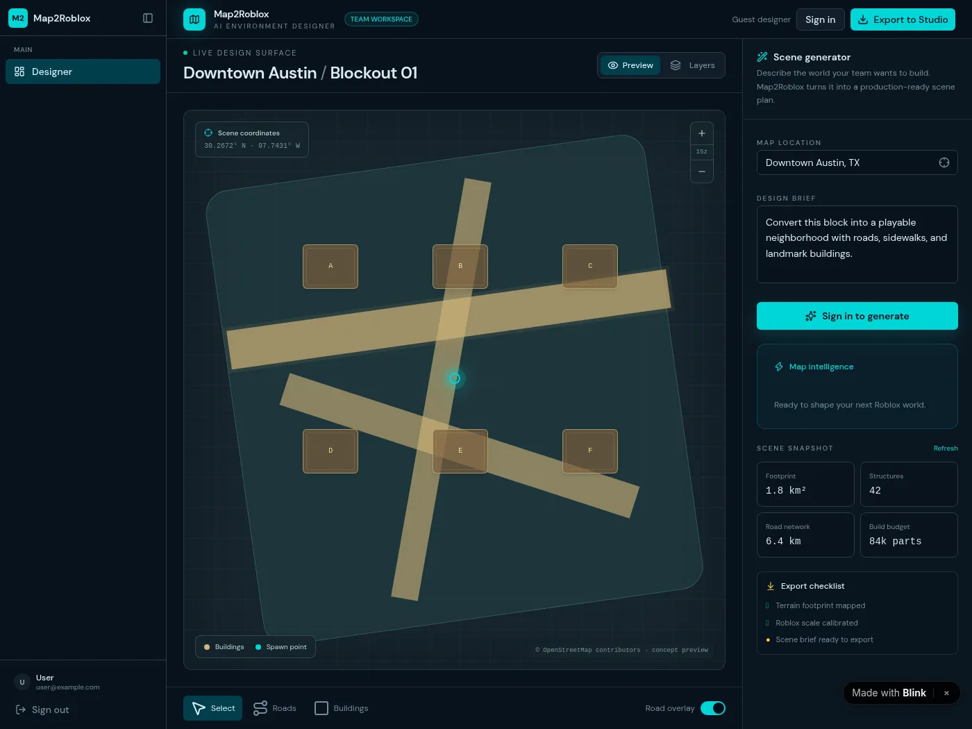 Map2Roblox AI Designer