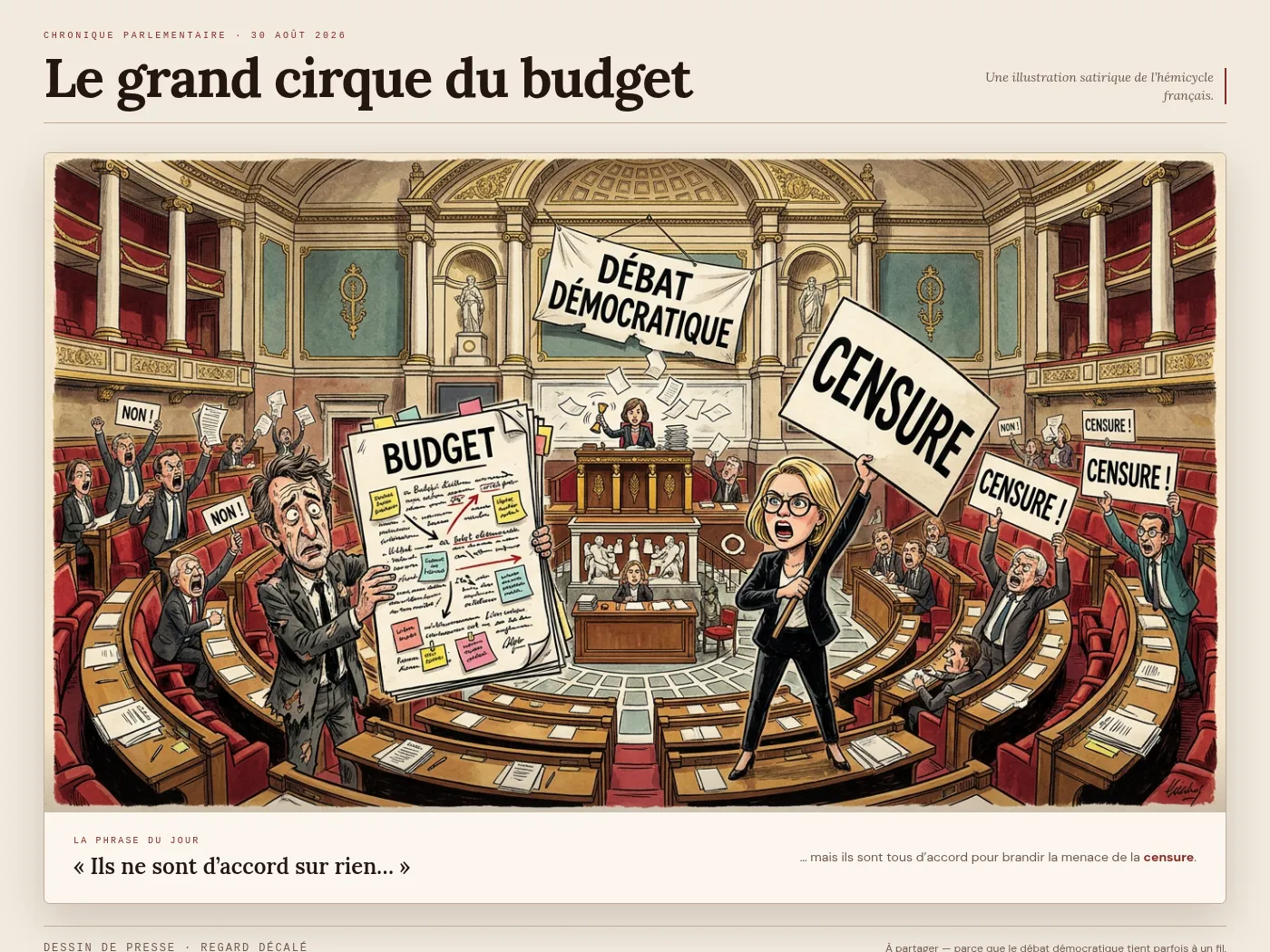 Assemblée Satire Sketch