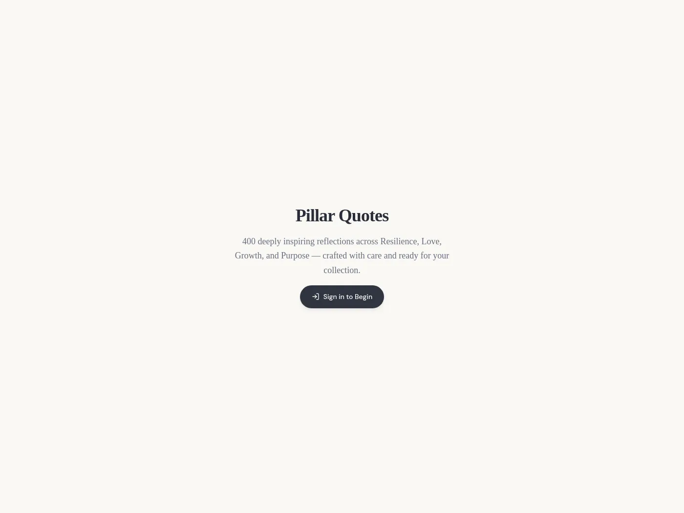 Pillar Quotes Generator