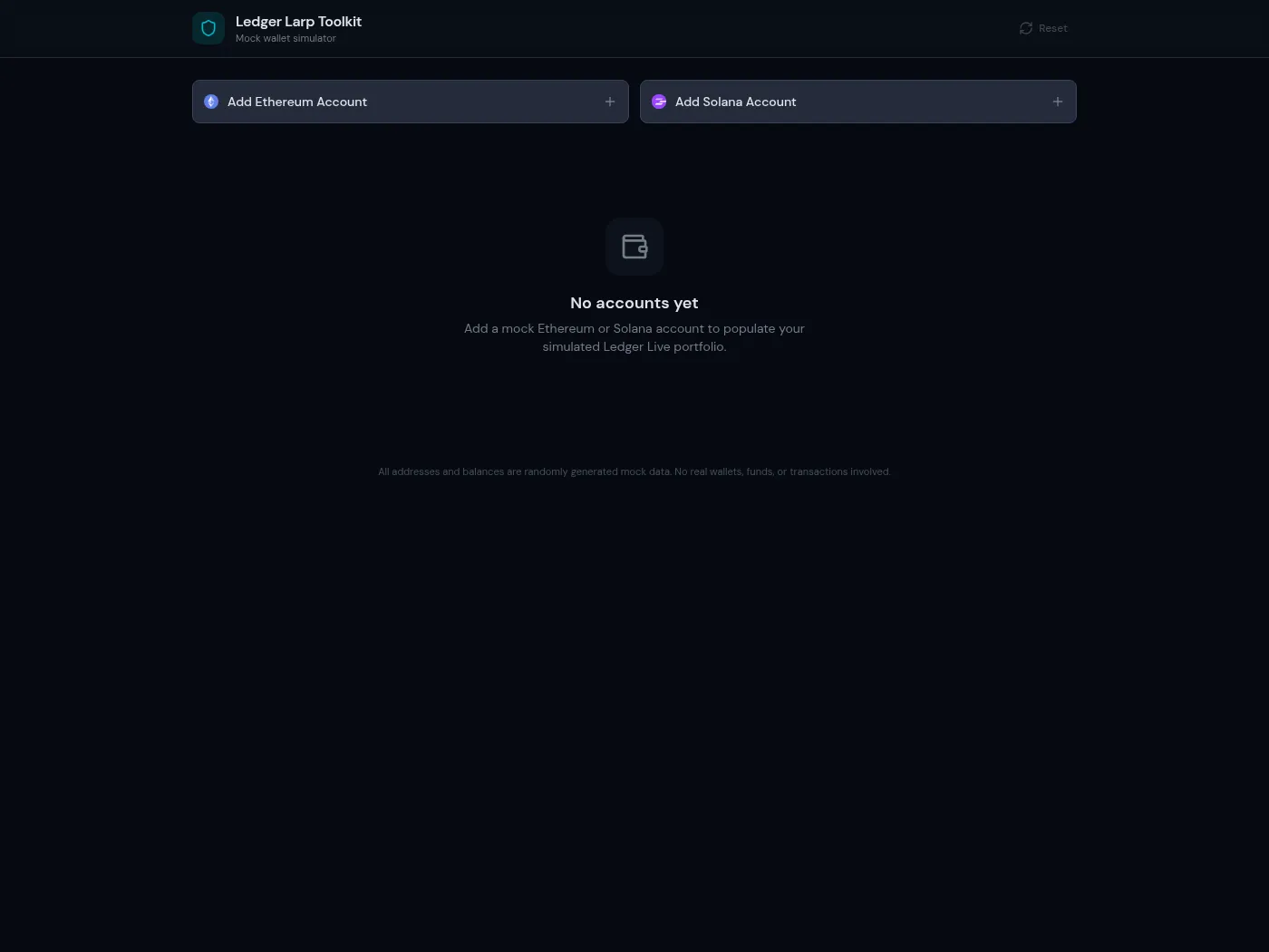 Ledger Larp Toolkit