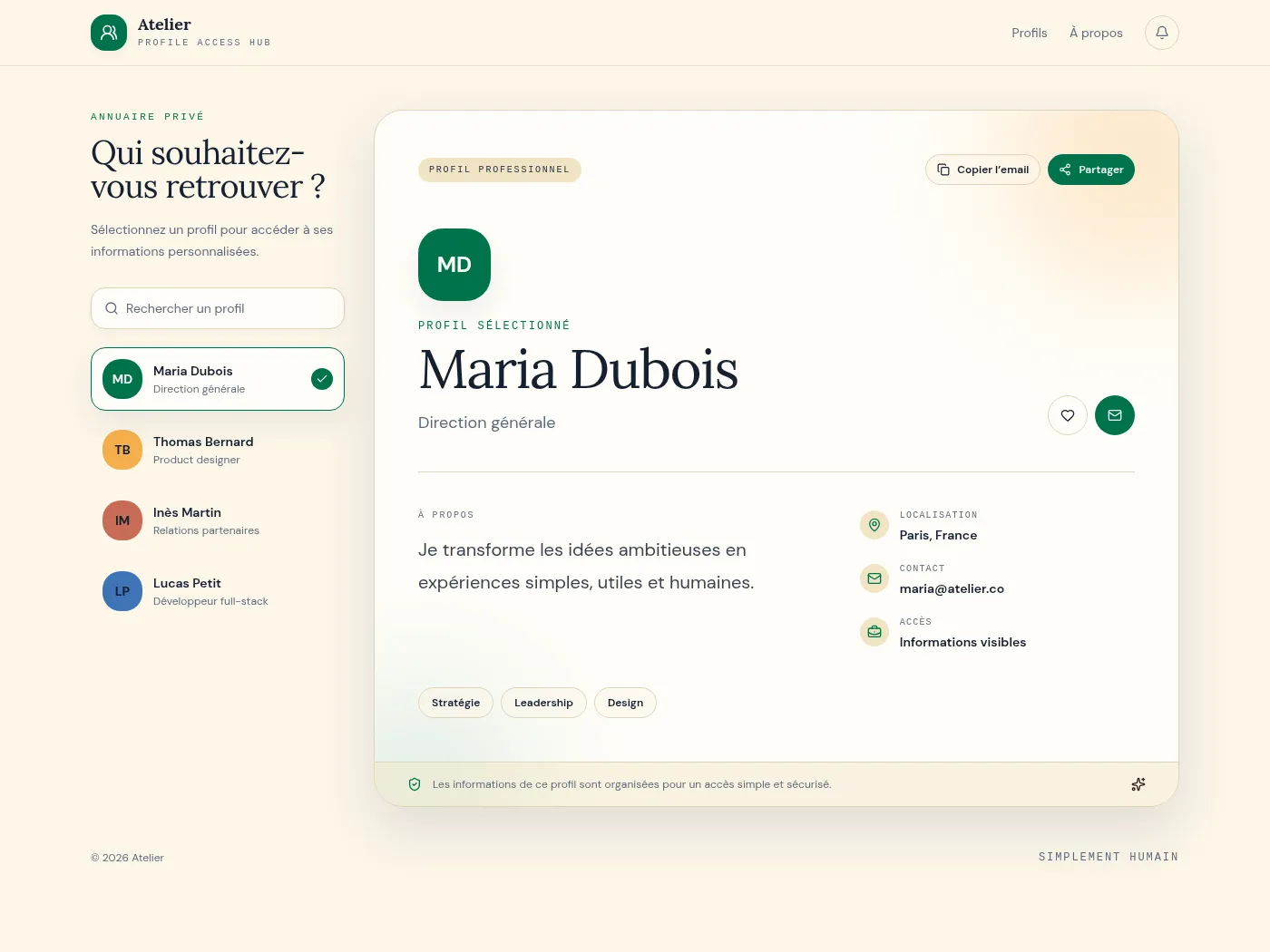 Profile Access Hub