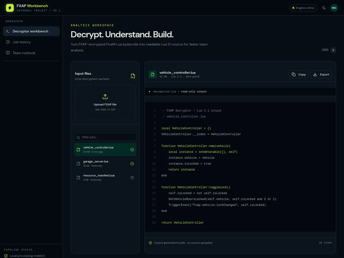 FXAP Lua Decryptor Toolkit