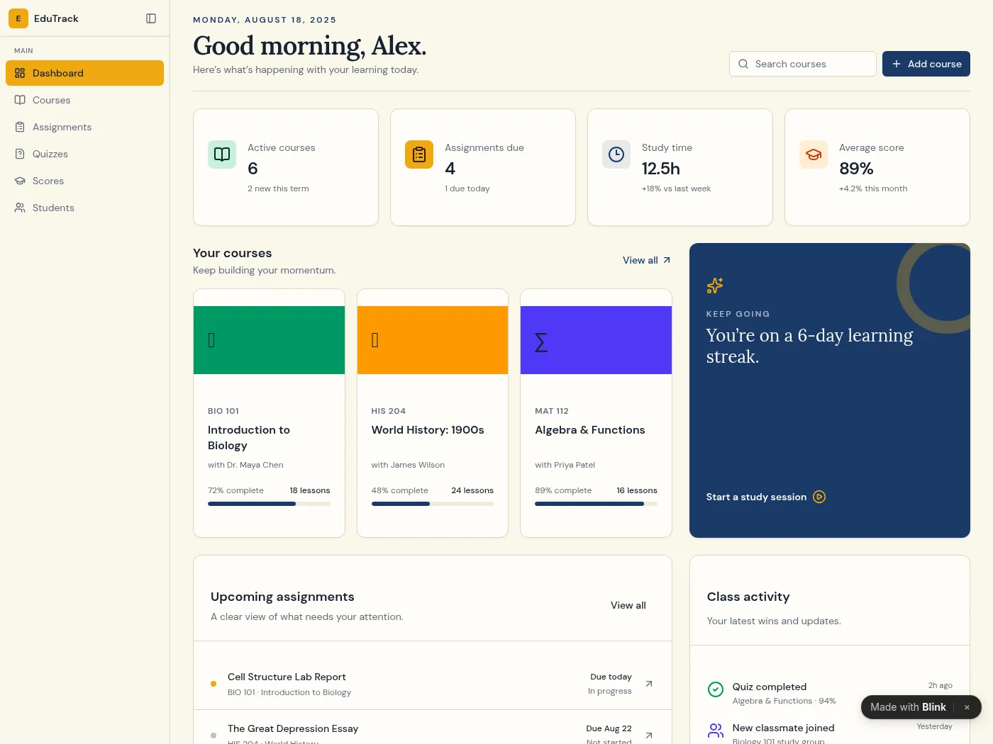 EduTrack LMS