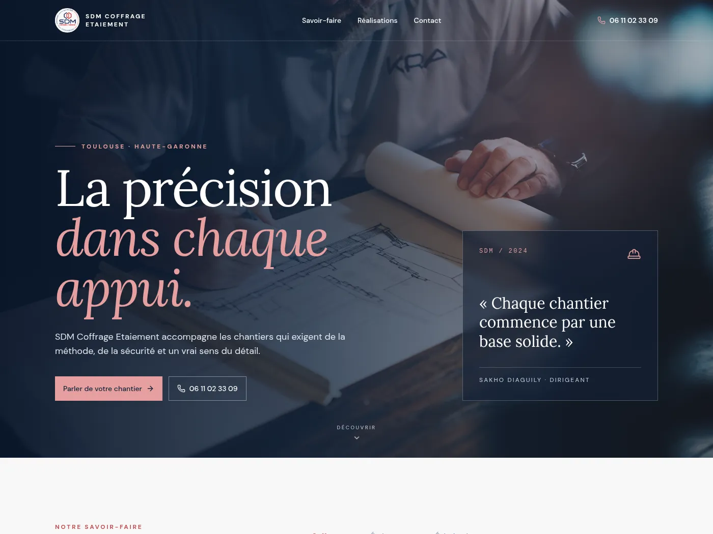 SDM Coffrage Web Presence