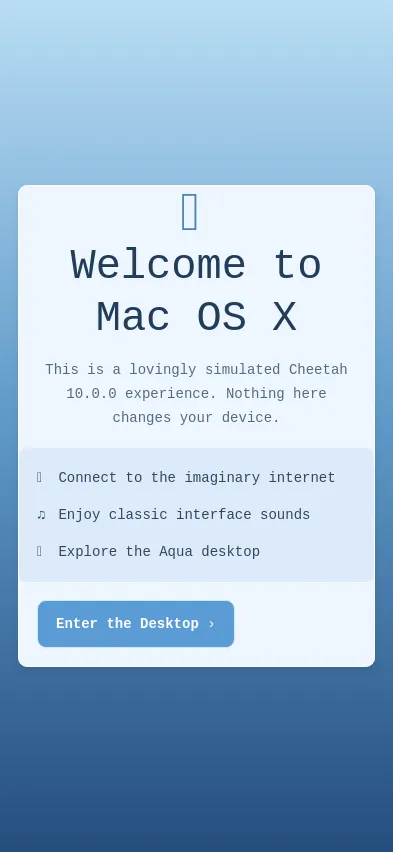 Mac OS X Cheetah Sim