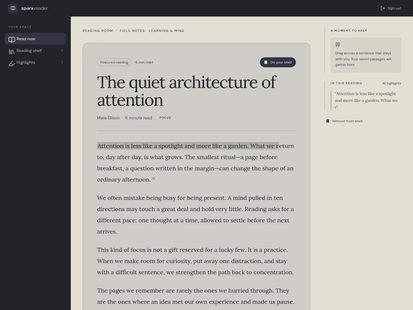 Sparx Reader