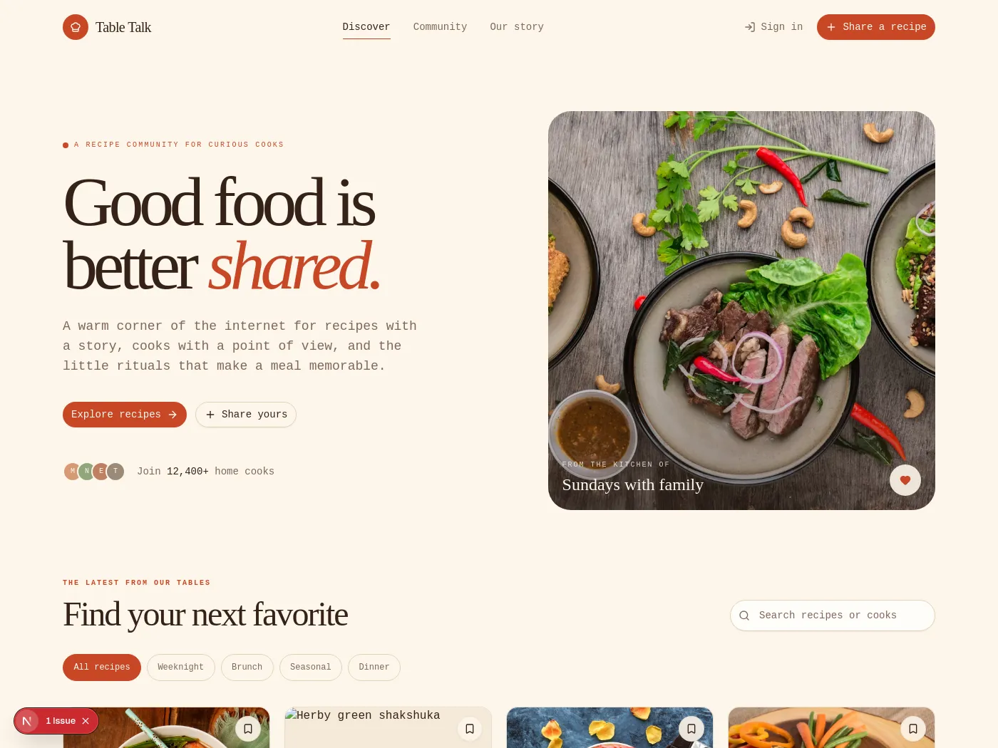 Supabase Recipes Hub