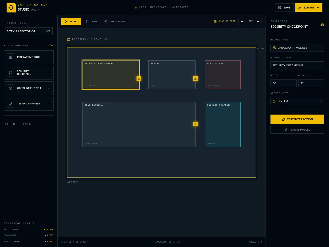 SCP MapGen Studio