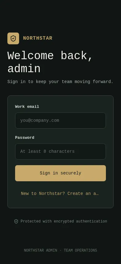 Team Admin Mobile Panel