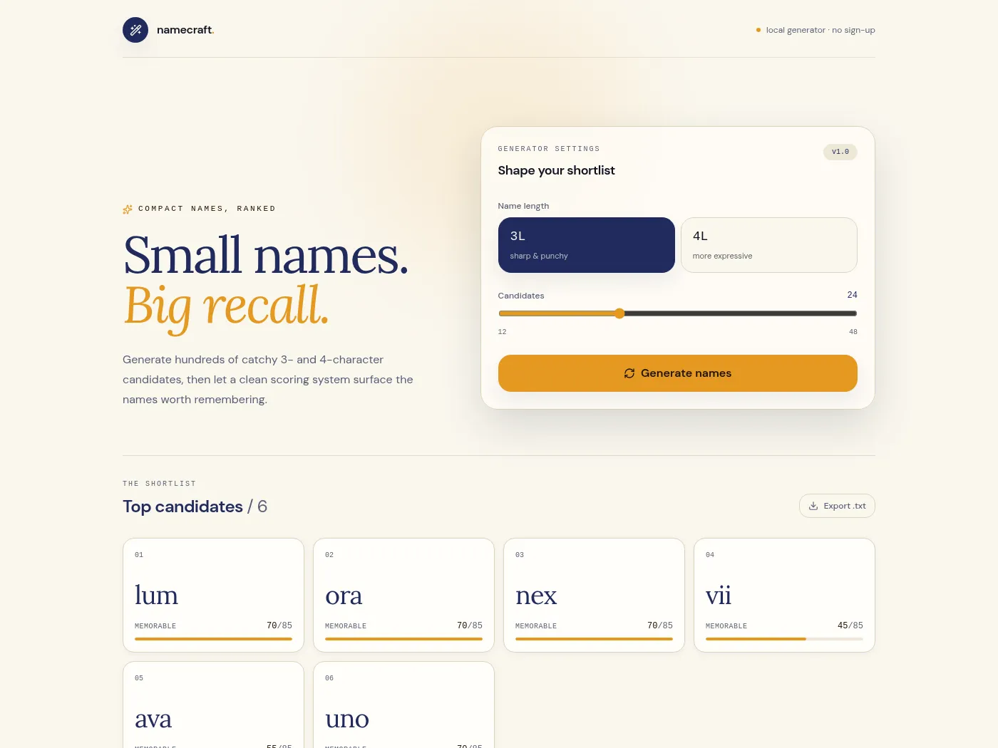 BrandName Generator